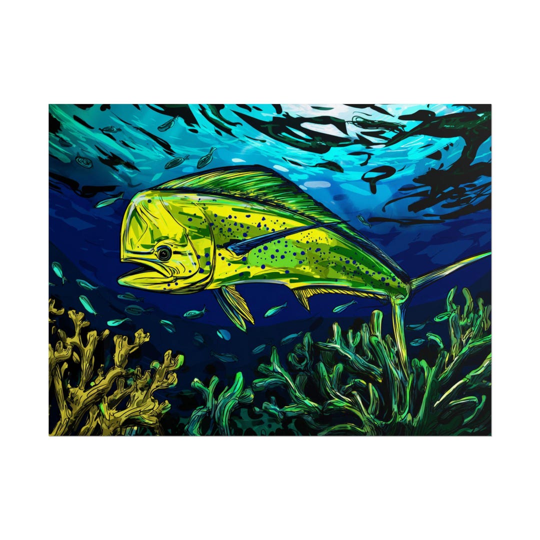 Mahi Mahi Fish Print! With a Bright Color Display - Etsy