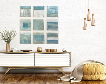 Large Blue Contemporary Art - Etsy