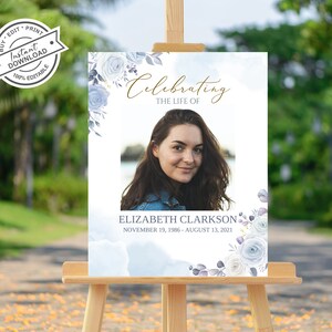 Celebration of Life Welcome Sign, Funeral Welcome Sign, in Loving ...
