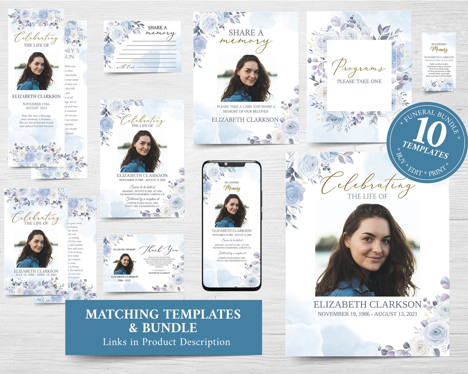 Funeral Program Sign Printable Floral Memorial Program Sign - Etsy