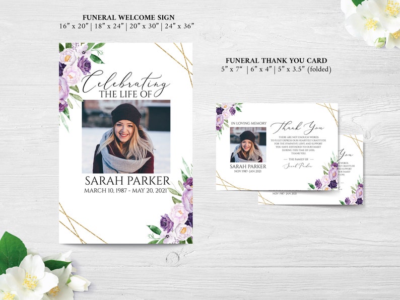 Editable Funeral Bundle Memorial Package Celebration of Life - Etsy