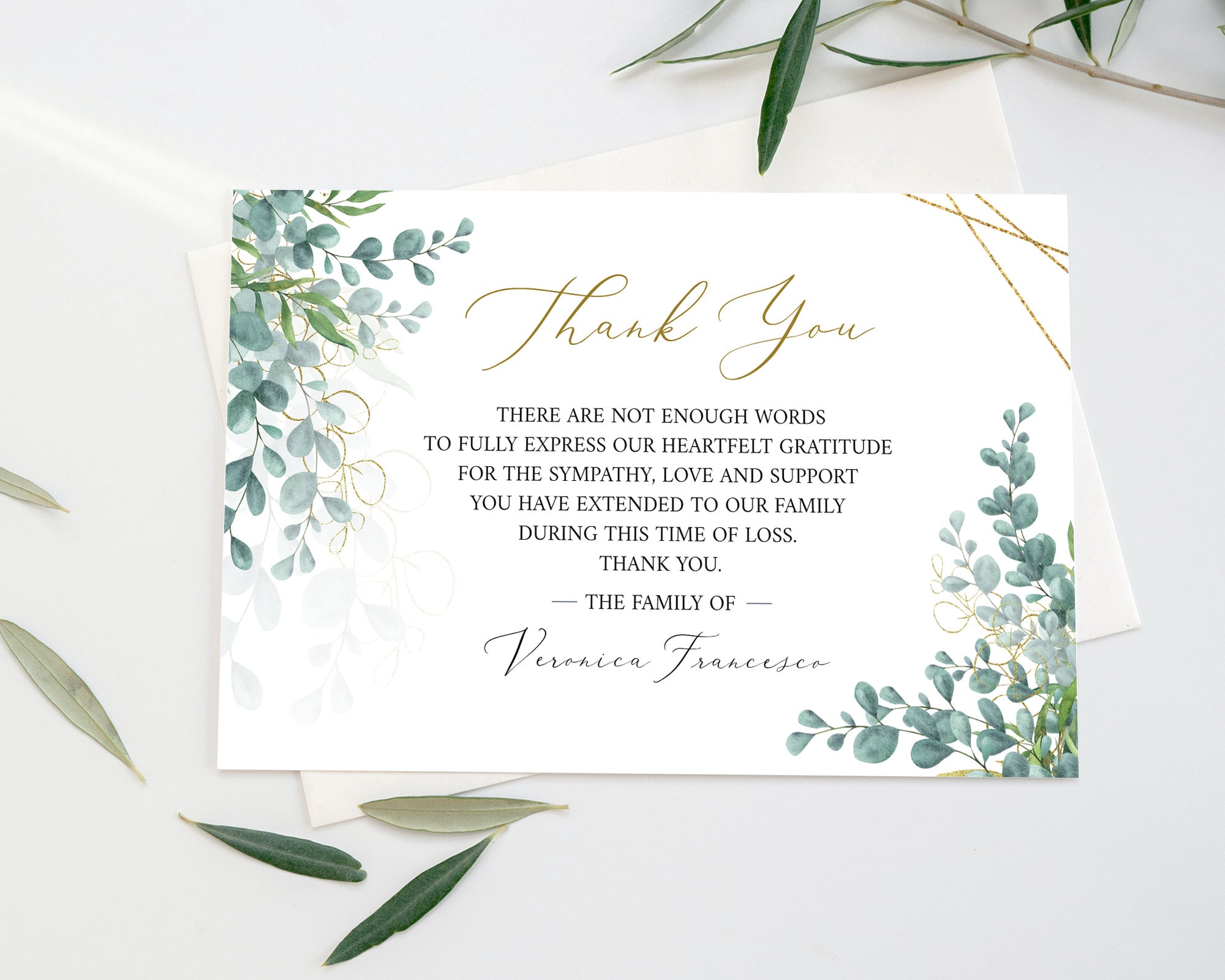 Thank You for Your Service Card Template - Etsy