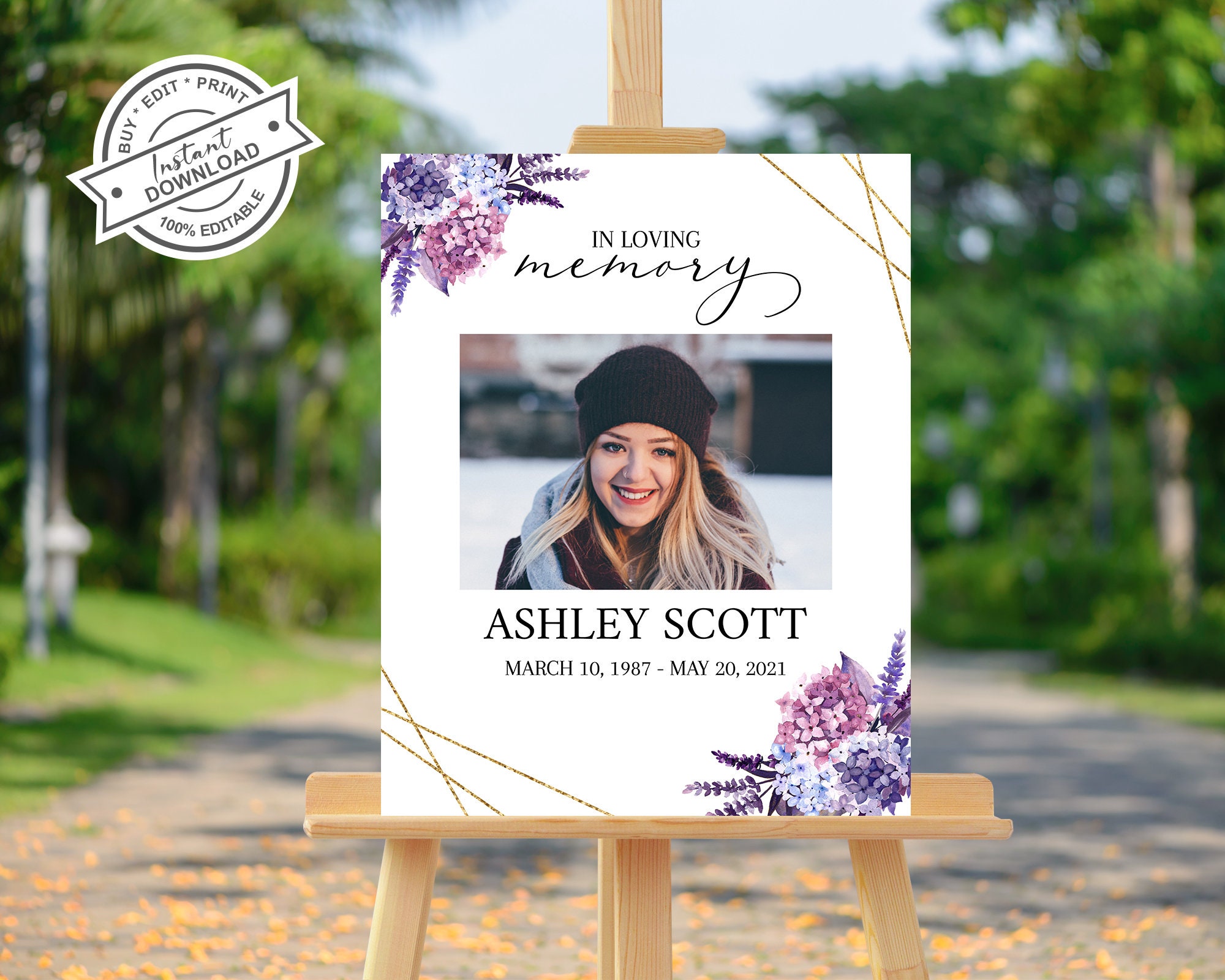Celebration of Life Welcome Sign, Funeral Welcome Sign, in Loving ...