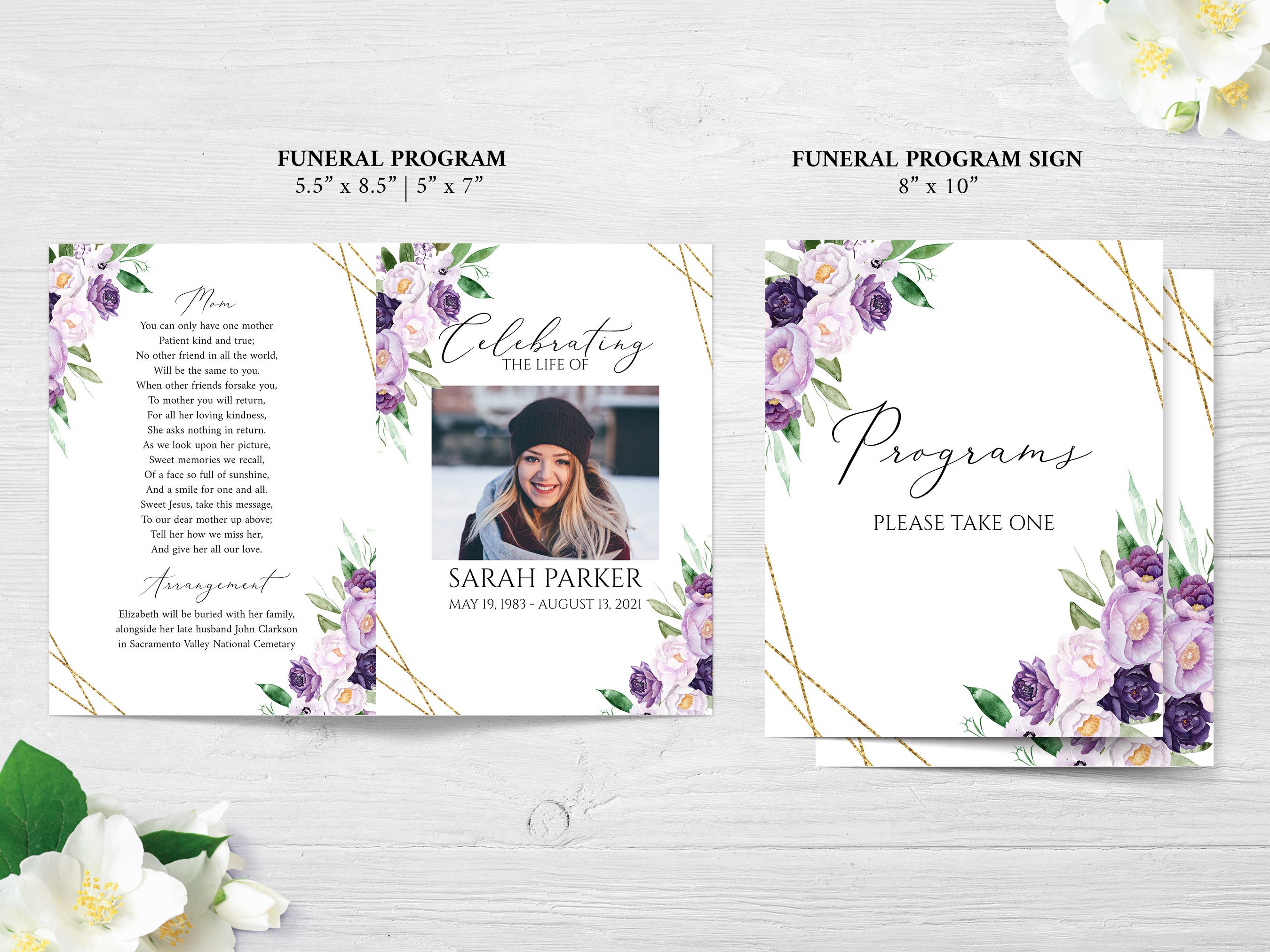Editable Funeral Bundle, Memorial Package, Celebration of Life Package ...