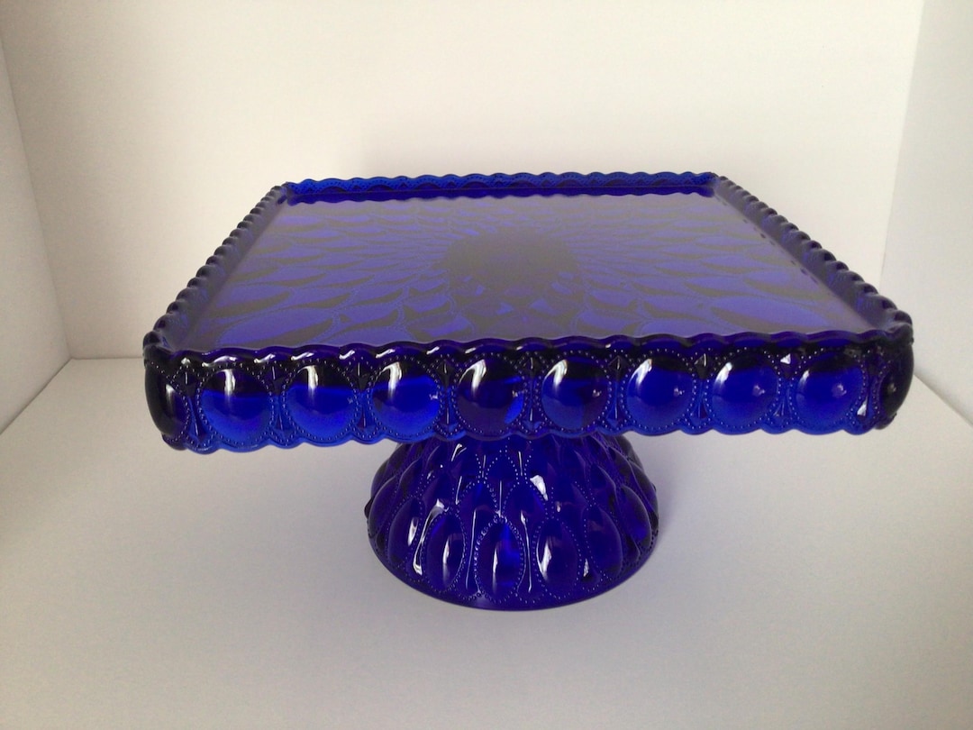 Cobalt Blue Cake Stand - Etsy