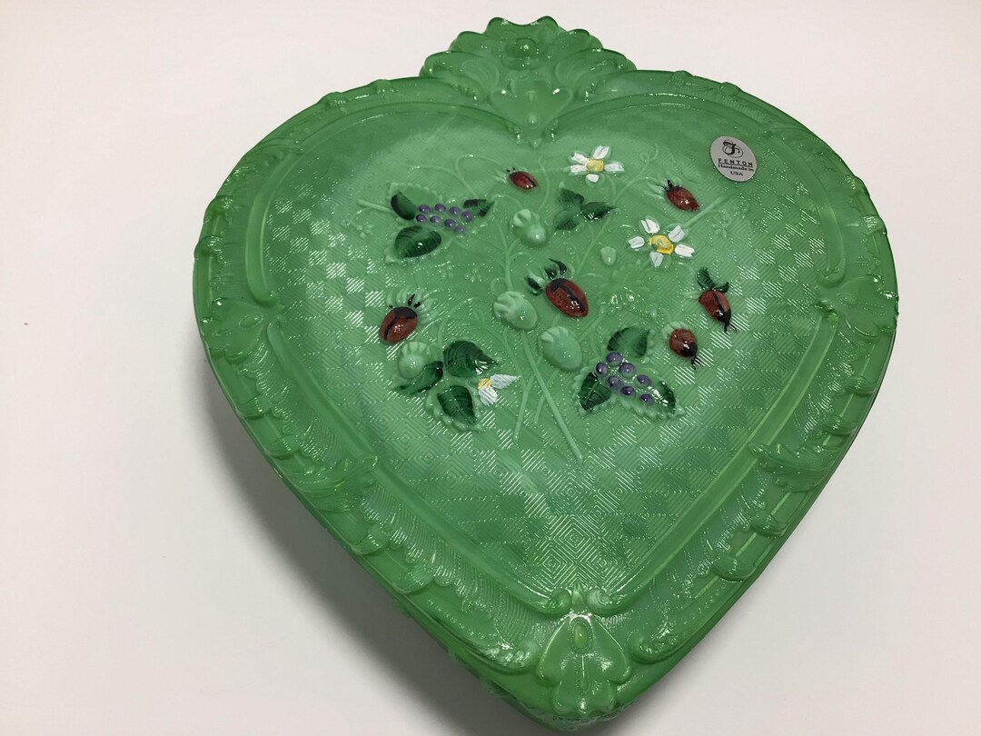 Fenton 2009 Good Fortune Collection Heart Bowl Signed George W Fenton ...