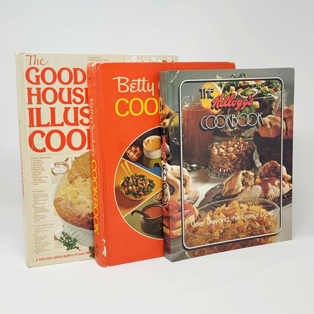 Classic Vintage Cookbook Set Vintage Book Stack Home - Etsy