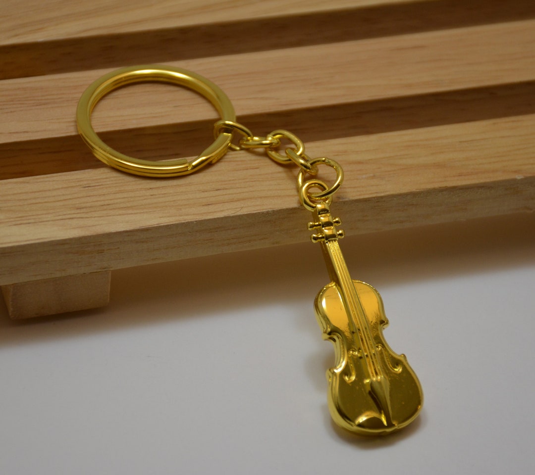 Gold Violin or Viola Keychain Perfect Music Gift - Etsy