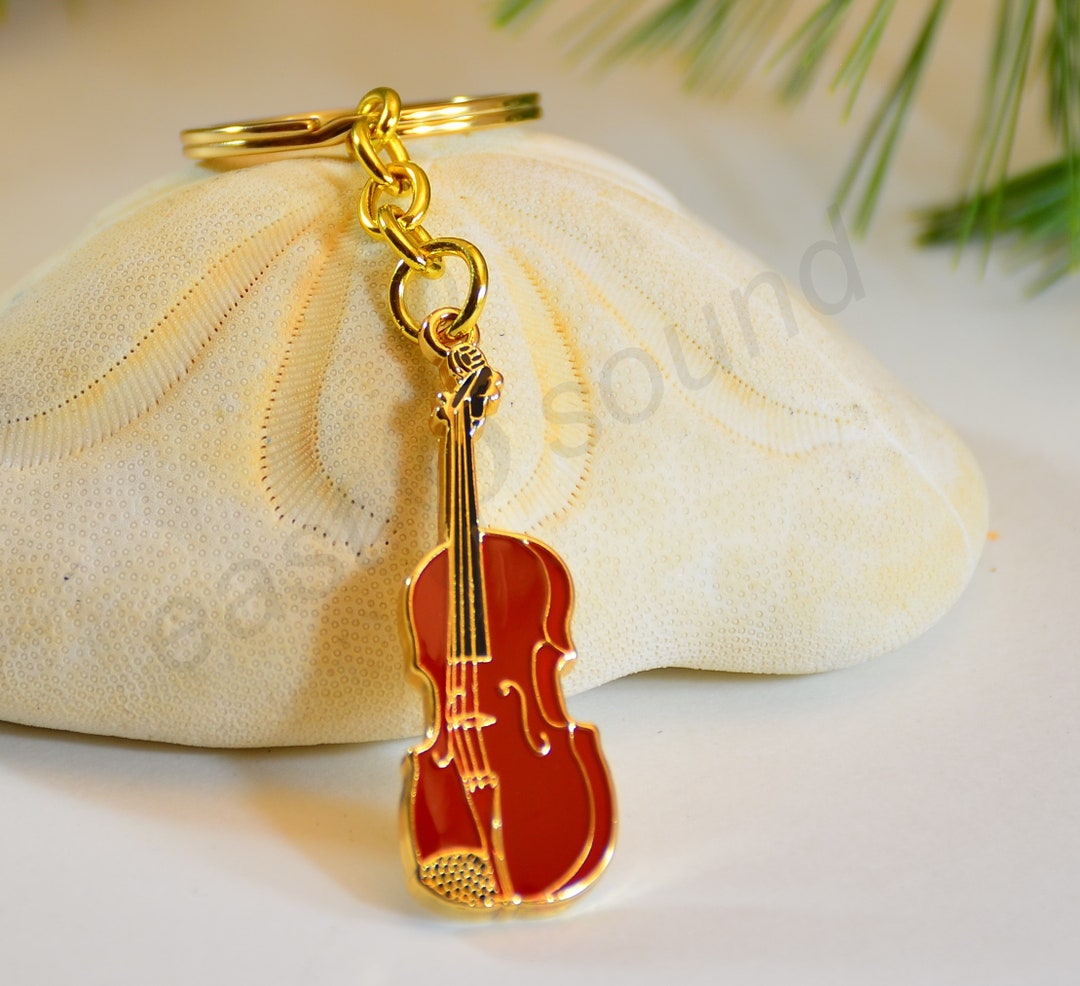 Red Violin or Viola Keychain, Music Gift - Etsy