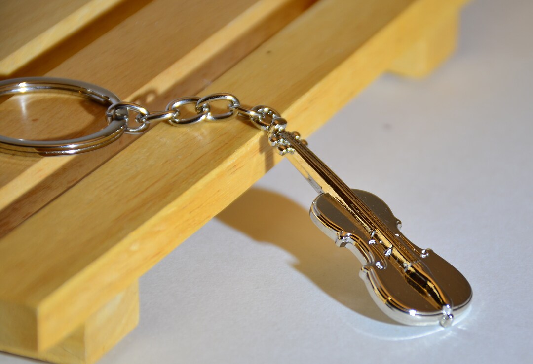 Cello Keychain Silver, Perfect Music Gift - Etsy