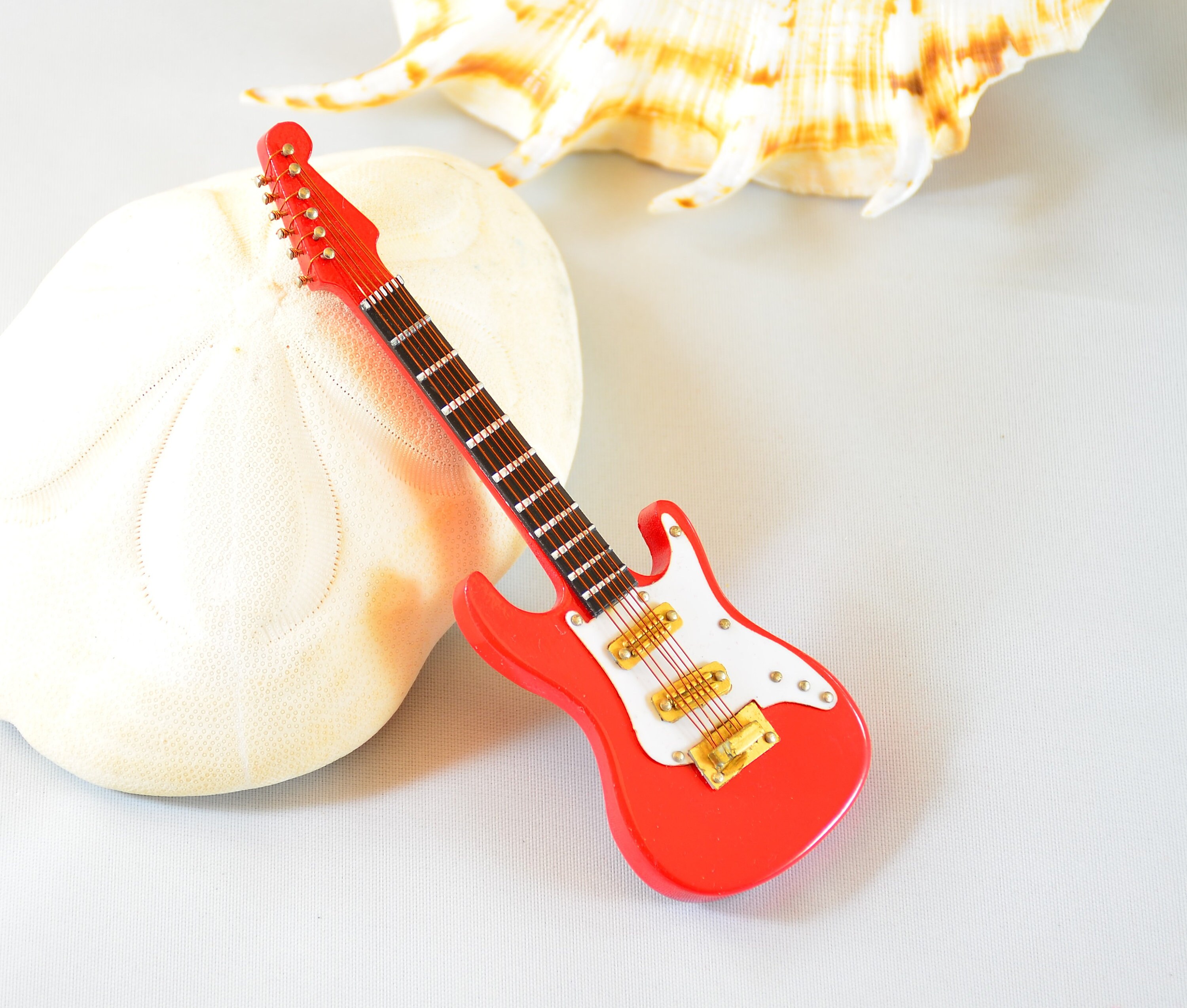 Miniature Wood Guitar, 4.7" Magnetic for Refrigerator - Etsy