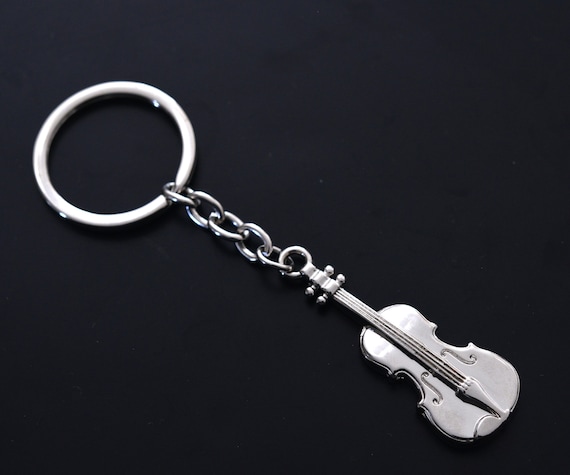 Silver Violin or Viola Keychain Perfect Music Gift | Etsy