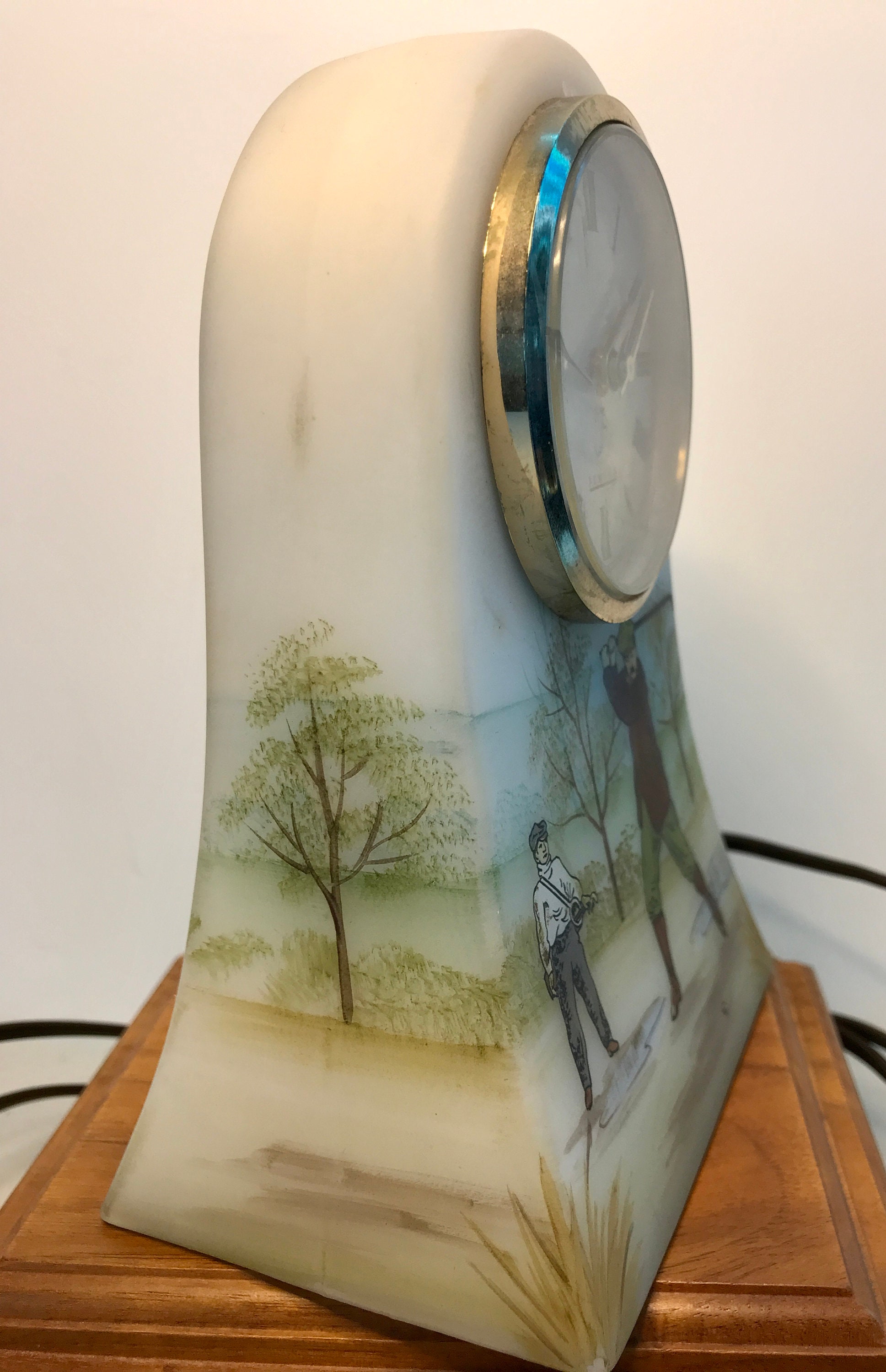 Fenton Rare Illuminated Tabletop Clock Golf Series - Etsy