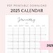 2025 Calendars PORTRAIT Lined Monthly Planner| Fillable | 8.5x11 ...