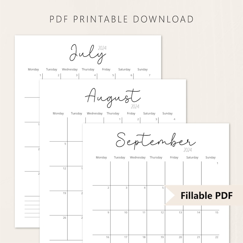 2024 2025 Midyear Calendars PORTRAIT Monthly Academic Planner 8.5x11 ...