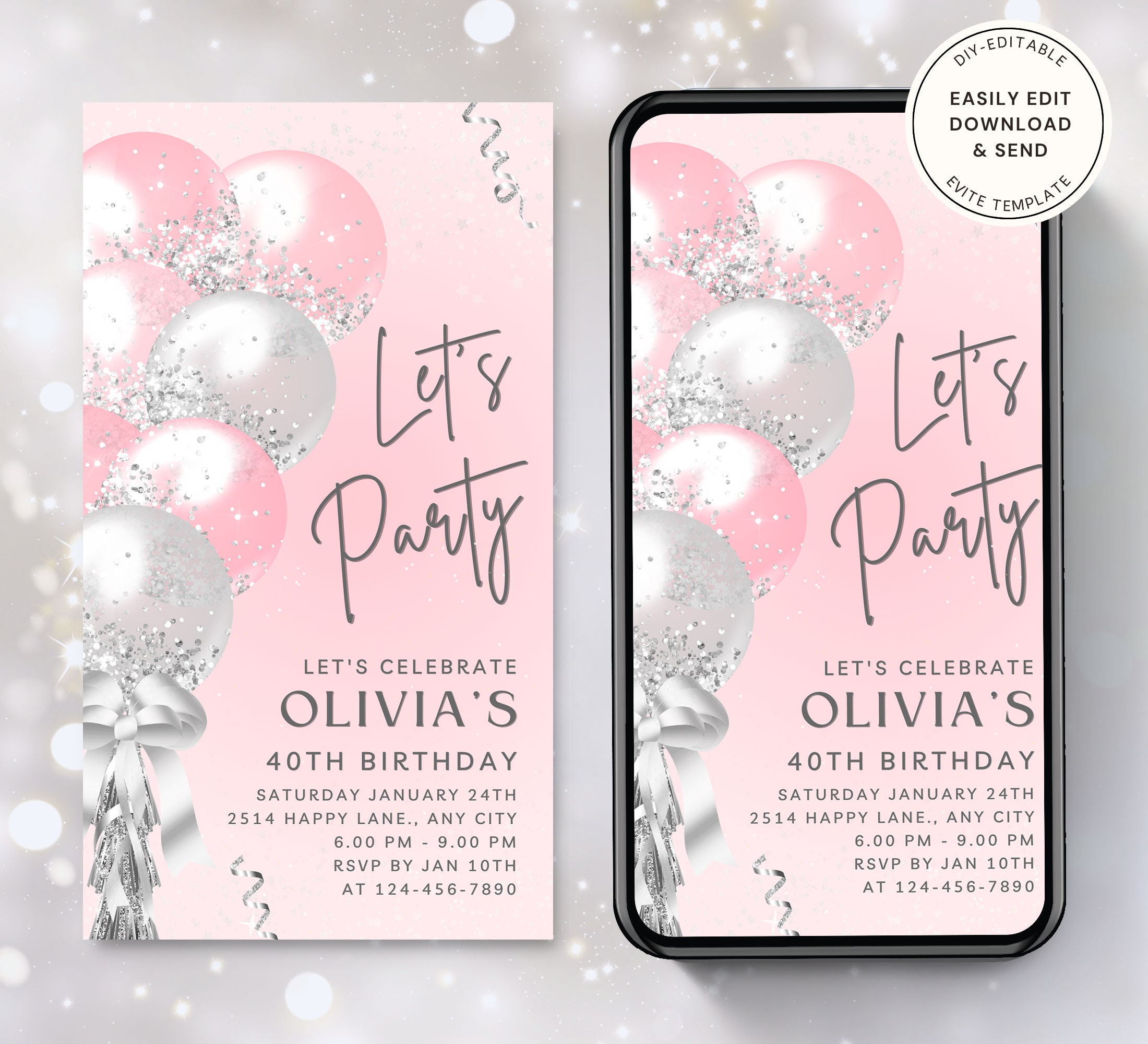 Animated Cute Kid Pink Party Invite for Any Event Celebration - Etsy