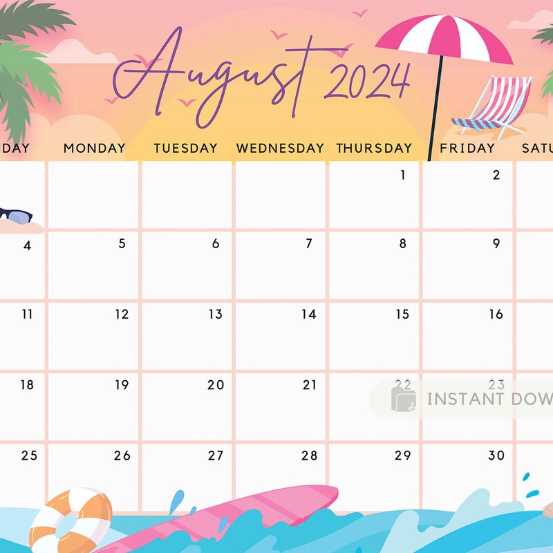 Summer 2024 Calendar - Etsy