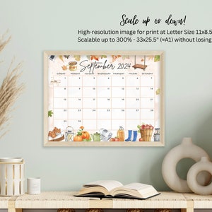 Fillable September 2024 Calendar, Beautiful Fall Vibes, Printable ...