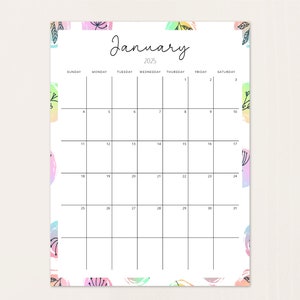 2025 - 2026 PORTRAIT Calendars Monthly Academic Midyear Planner| 8.5x11 ...
