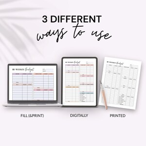 Bi-weekly Budget Planner, Printable Biweekly Paycheck Budget Tracker ...