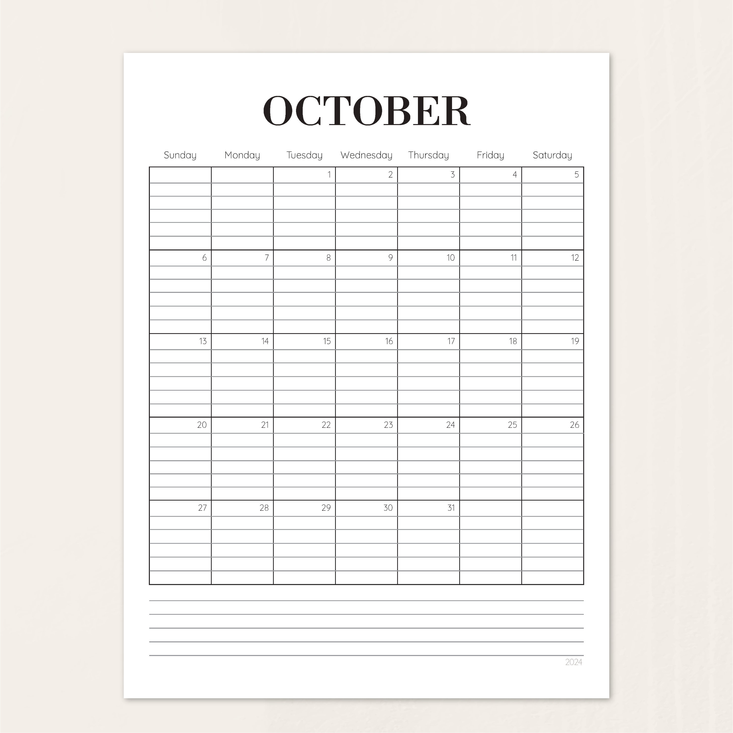 2024 2025 Midyear Lined Calendars PORTRAIT Monthly Academic Planner 8 ...