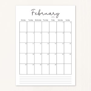2025 Calendars PORTRAIT Lined & Blank Monthly Planner| Fillable | 8 ...