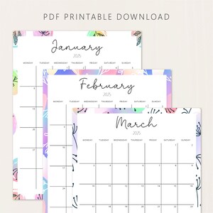 2025 - 2026 PORTRAIT Calendars Monthly Academic Midyear Planner| 8.5x11 ...