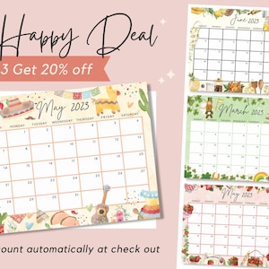 Editable March 2025 Calendar for the Lucky Month With Clovers Cute ...