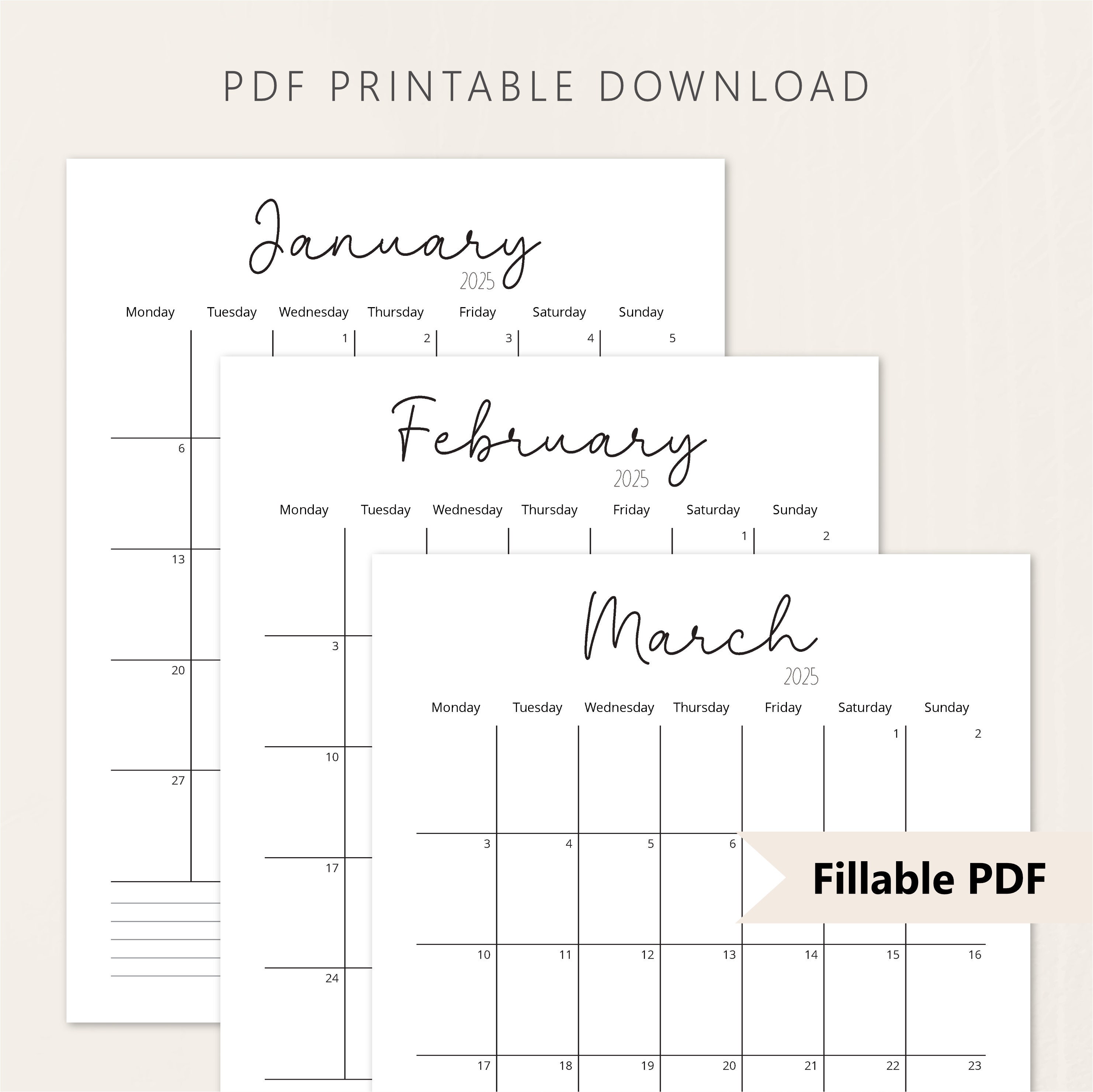 2025 - 2026 PORTRAIT Calendars Monthly Academic Midyear Planner| 8.5x11 ...