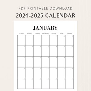 2024 2025 Midyear Calendars PORTRAIT Monthly Academic Planner 8.5x11 ...