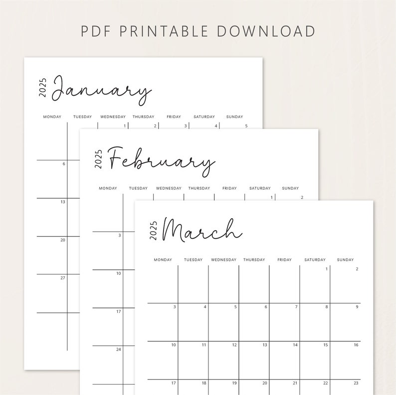 2025 - 2026 PORTRAIT Calendars Monthly Academic Midyear Planner| 8.5x11 ...