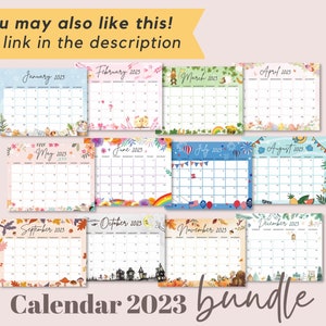 November 2023 Calendar Beautiful Fall Autumn Flowers & - Etsy