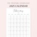 2025 Calendars PORTRAIT Lined Monthly Planner| Fillable | 8.5x11 ...