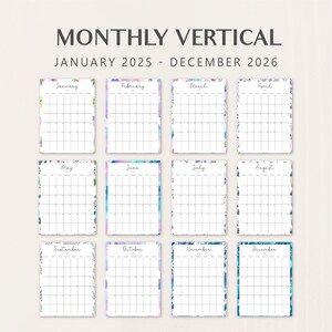 2025 - 2026 PORTRAIT Calendars Monthly Academic Midyear Planner| 8.5x11 ...
