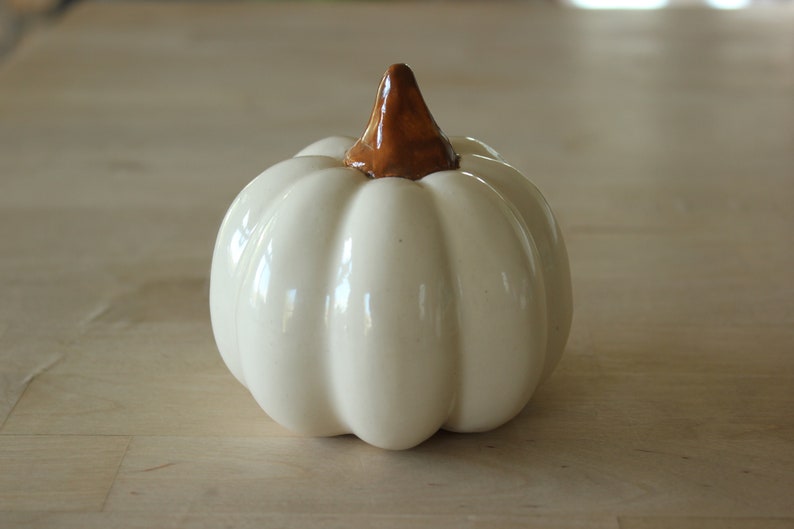 Pumpkin, Decorative Pumpkin, Ceramic Pumpkin, White Pumpkin Ornament ...