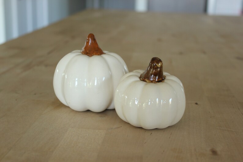Pumpkin, Decorative Pumpkin, Ceramic Pumpkin, White Pumpkin Ornament ...