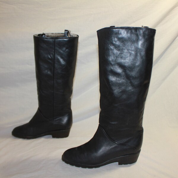 1980s Leather Boots - Etsy