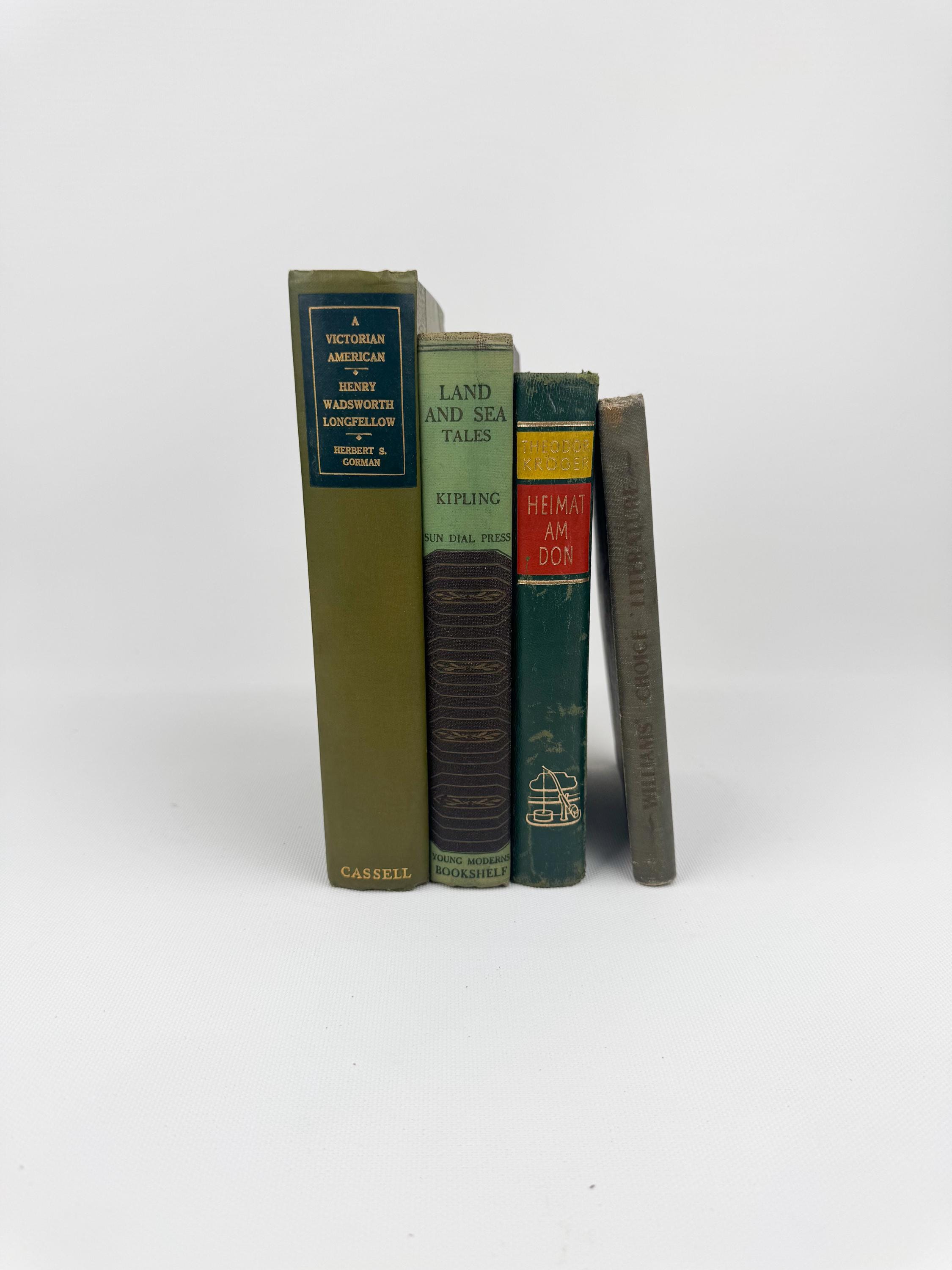 Vintage Green Book Collection: Kipling, Longfellow & More - Etsy