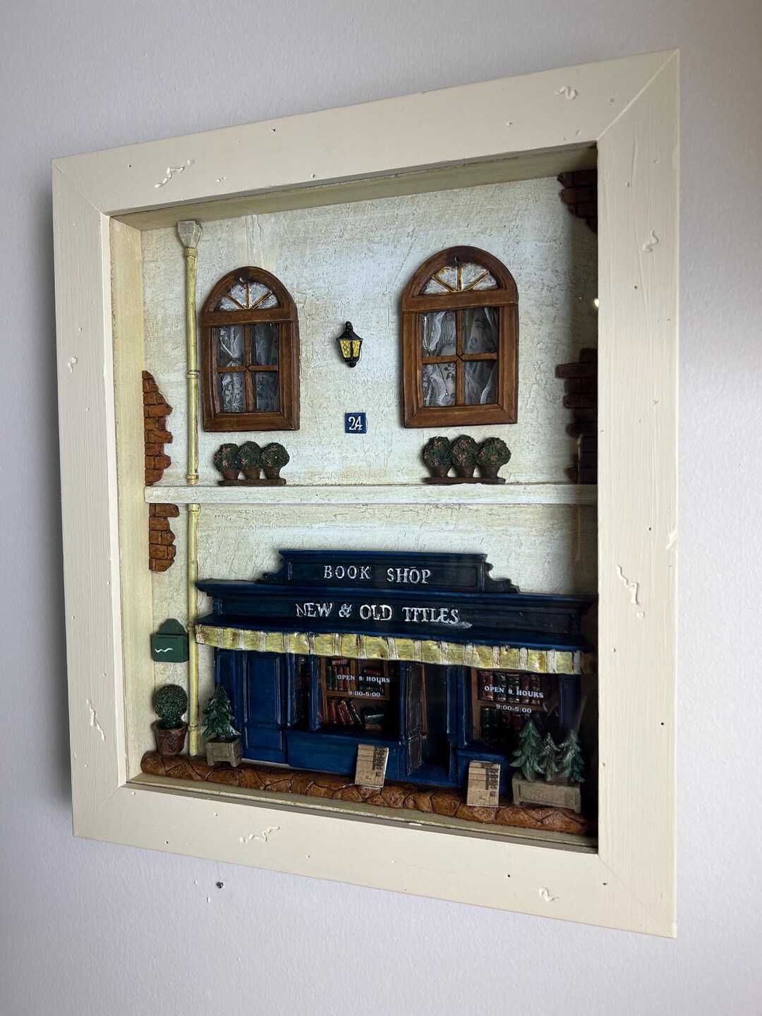 Vintage Book Shop Storefront Shadow Box Display - Etsy