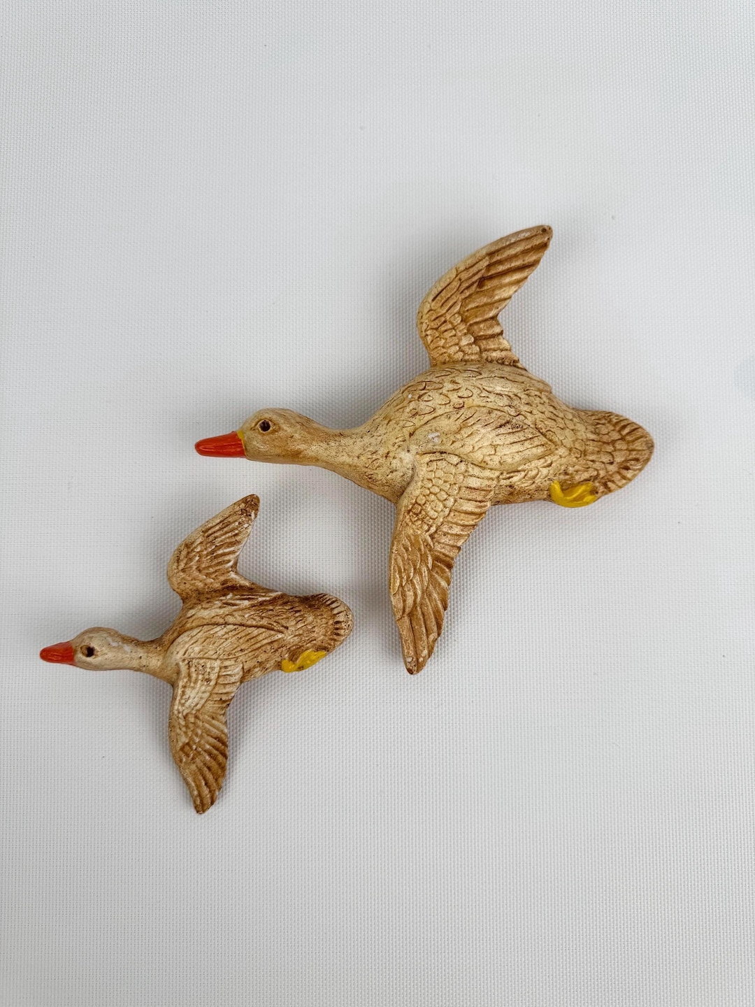 Vintage Mid Century Plaster Flying Ducks, Wall Hanging Home Decor - Etsy