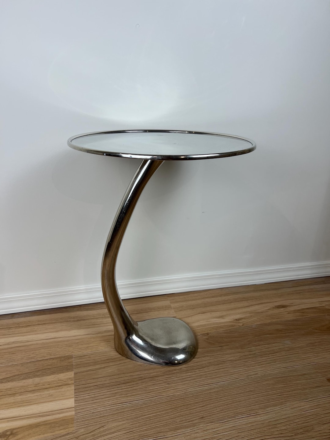 Contemporary Chrome Accent Side Table - Etsy