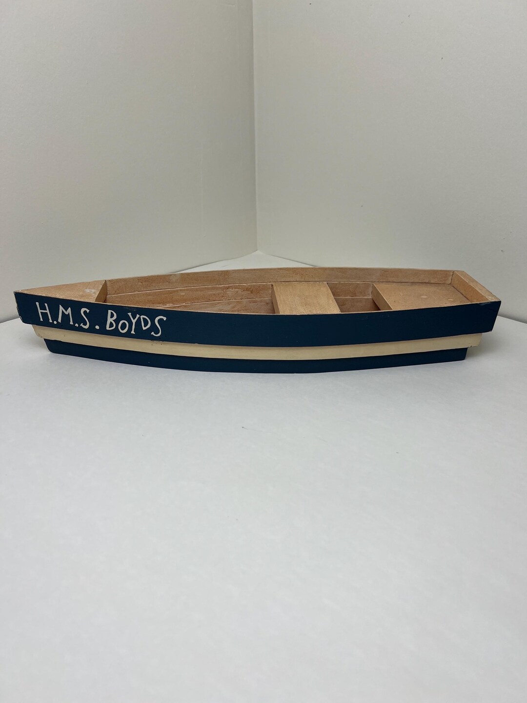 Vintage H.M.S Boyds Wooden Boat Figure - Etsy