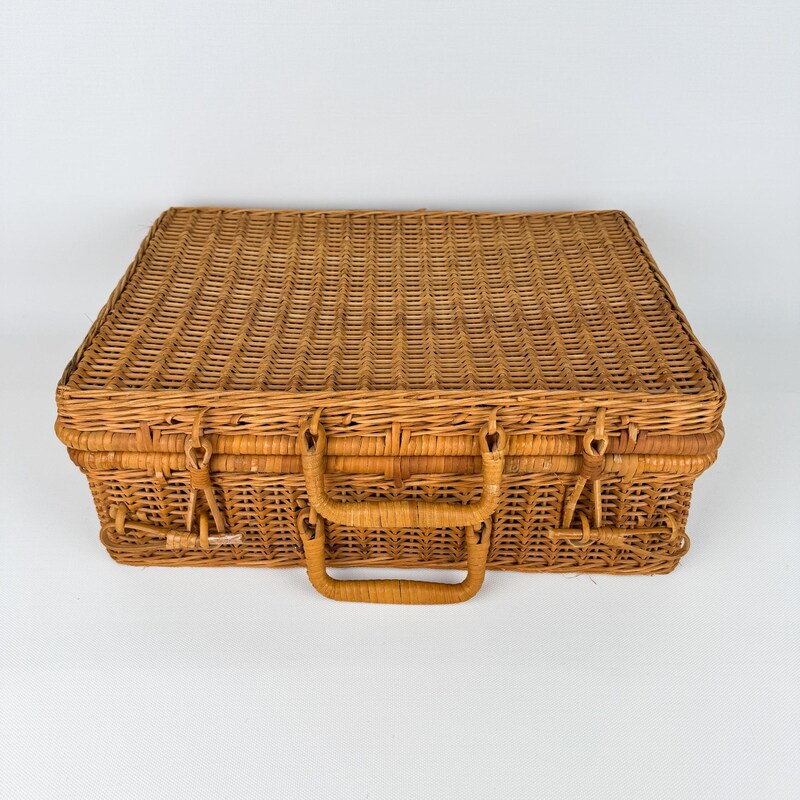 Wicker Suitcase - Etsy