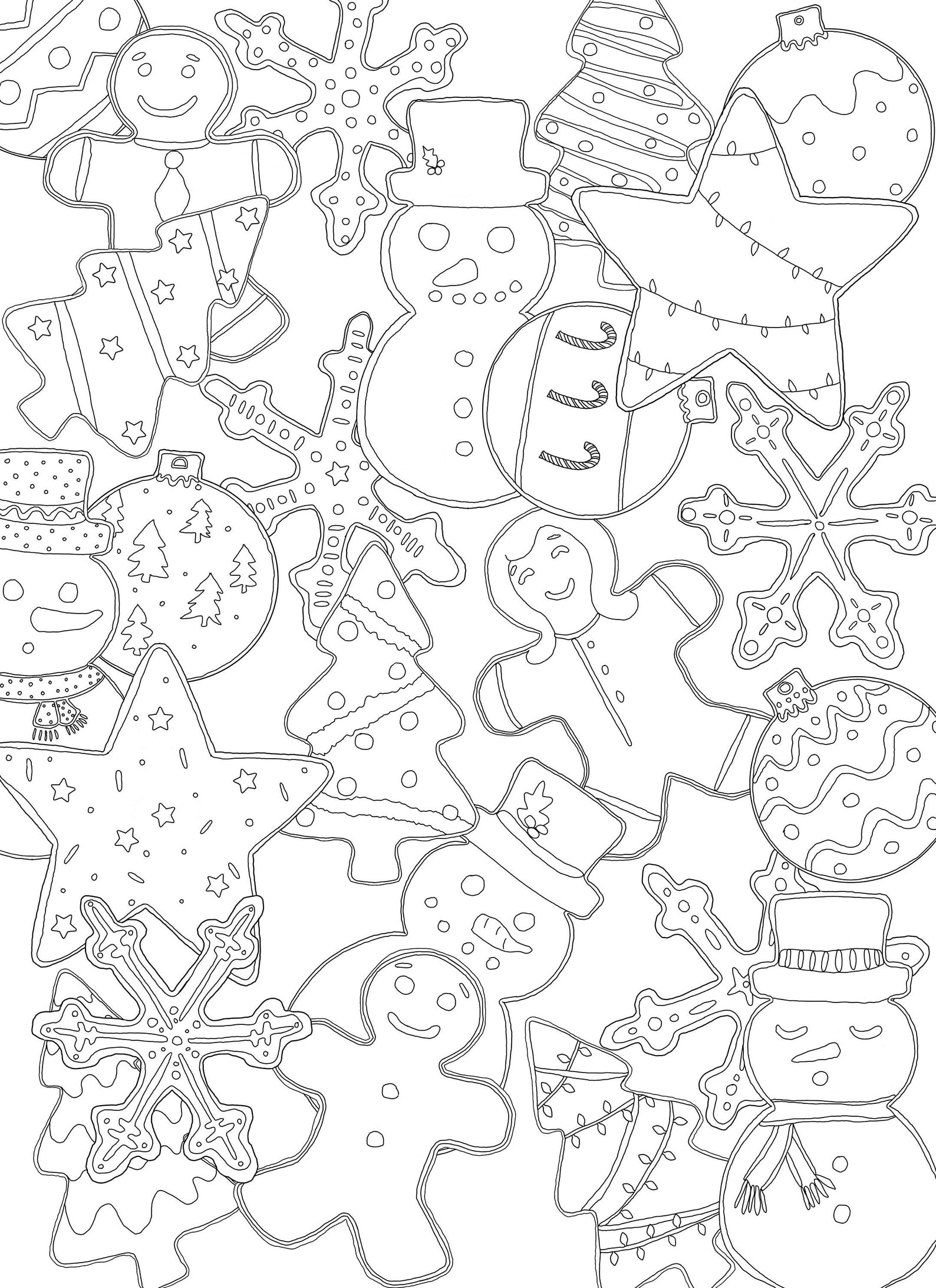 Sugar Cookies Coloring Page - Etsy