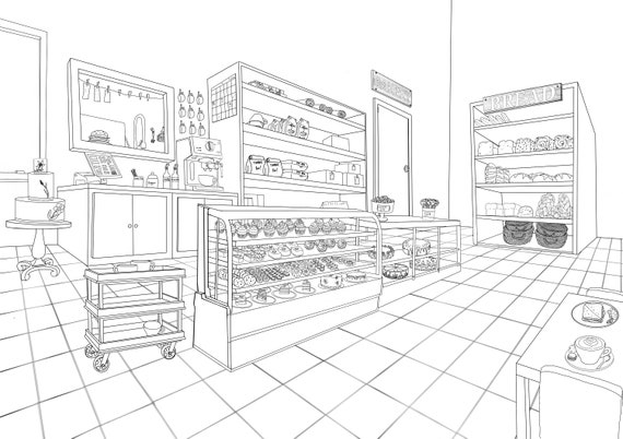 Coloring Pages Bakery