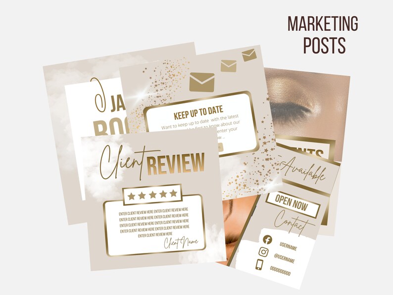 Lash Tech Instagram Post Templates Lash Quotes Lash Posts - Etsy UK