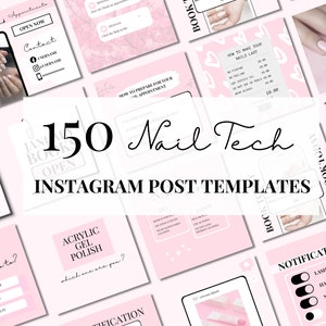 Nail Tech Instagram Post Templates, Nail Quotes, Nail Posts, Branding ...