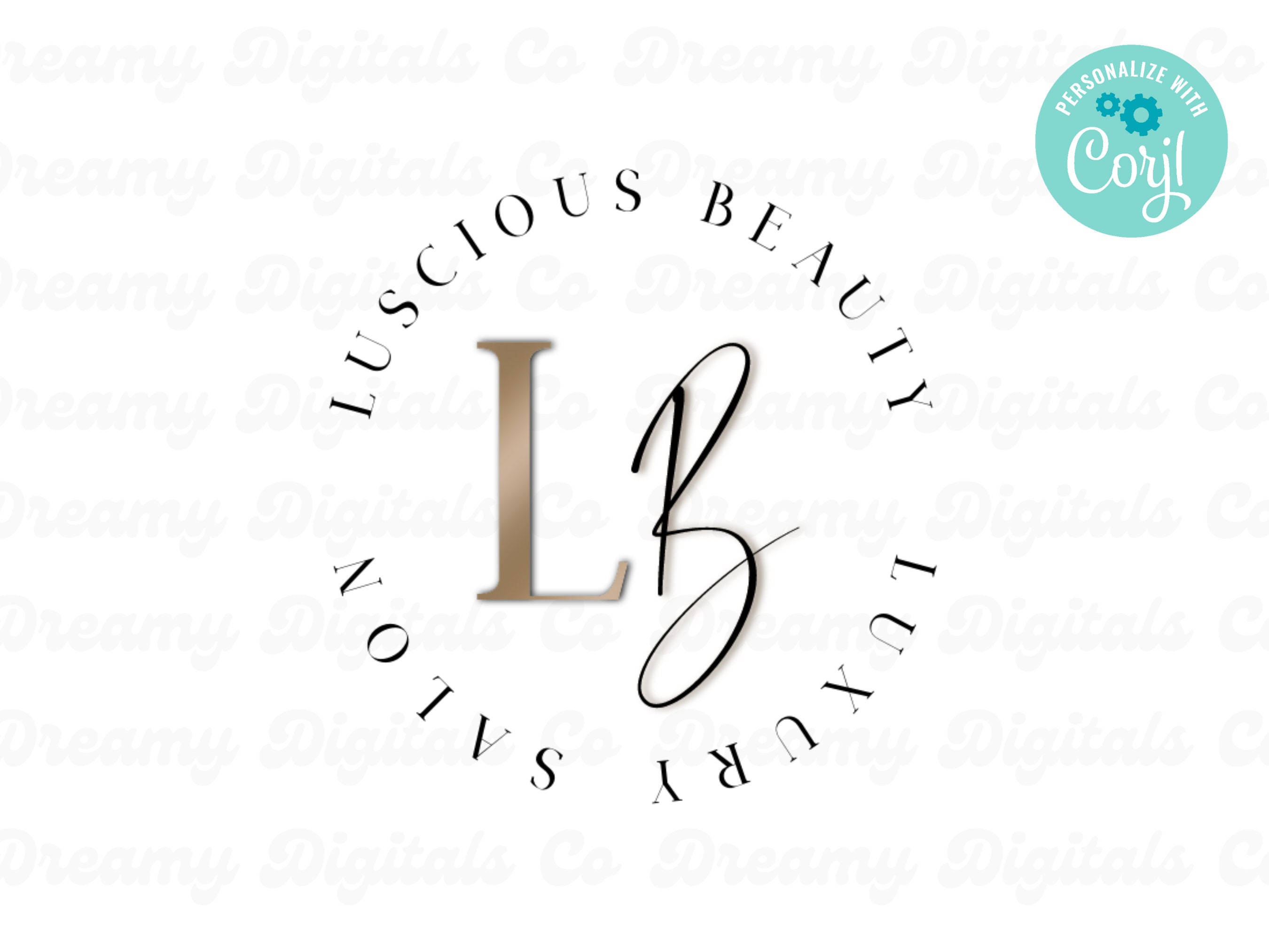 DIY Gold Logo Design Premade Gold Foil Minimal Logo Set | Etsy