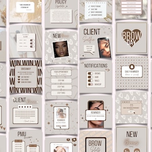 Brow Instagram Post Templates, PMU Social Media Posts, Eyebrow Quotes ...