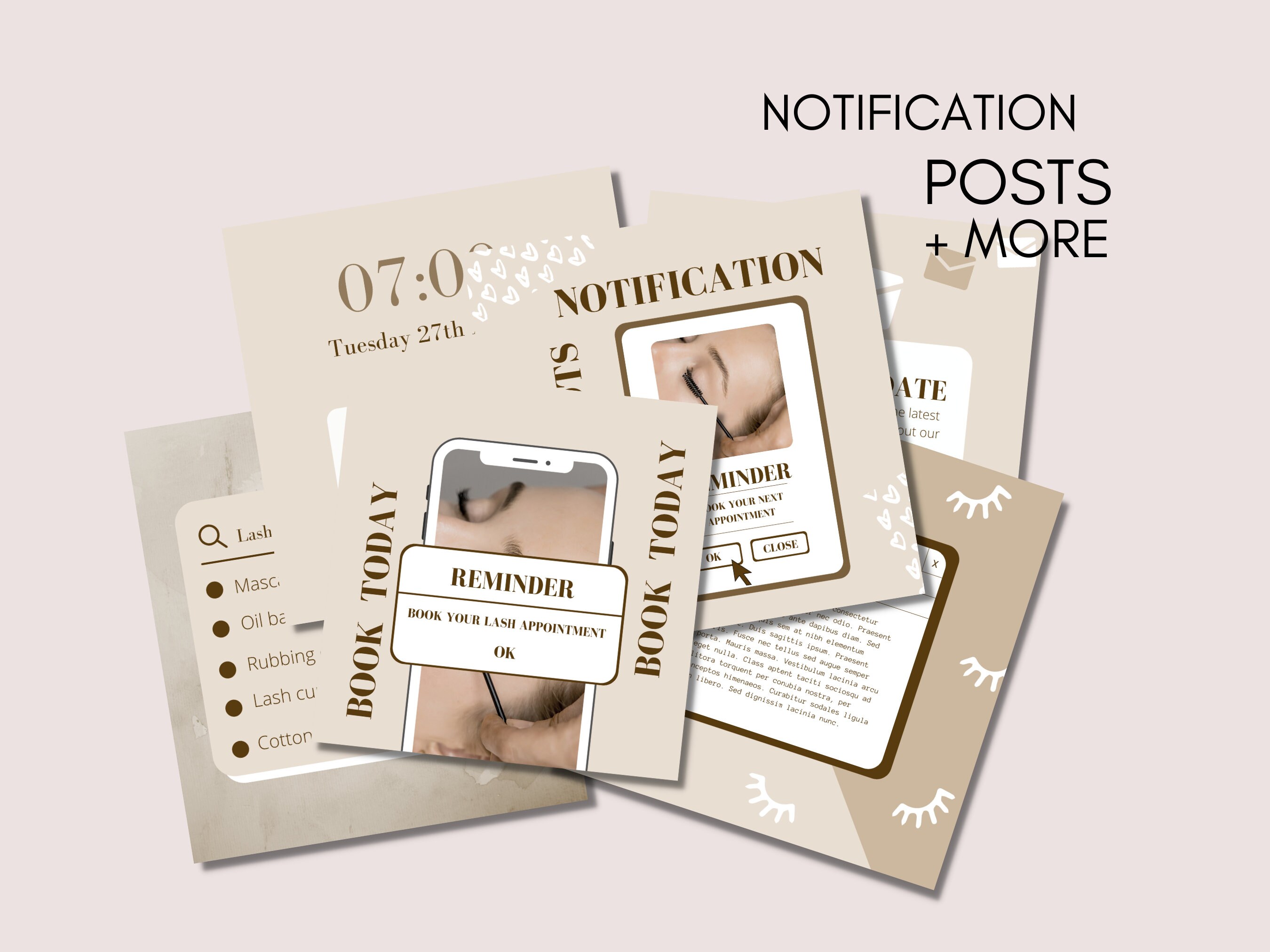 Lash Tech Instagram Post Templates Lash Quotes Lash Posts - Etsy UK